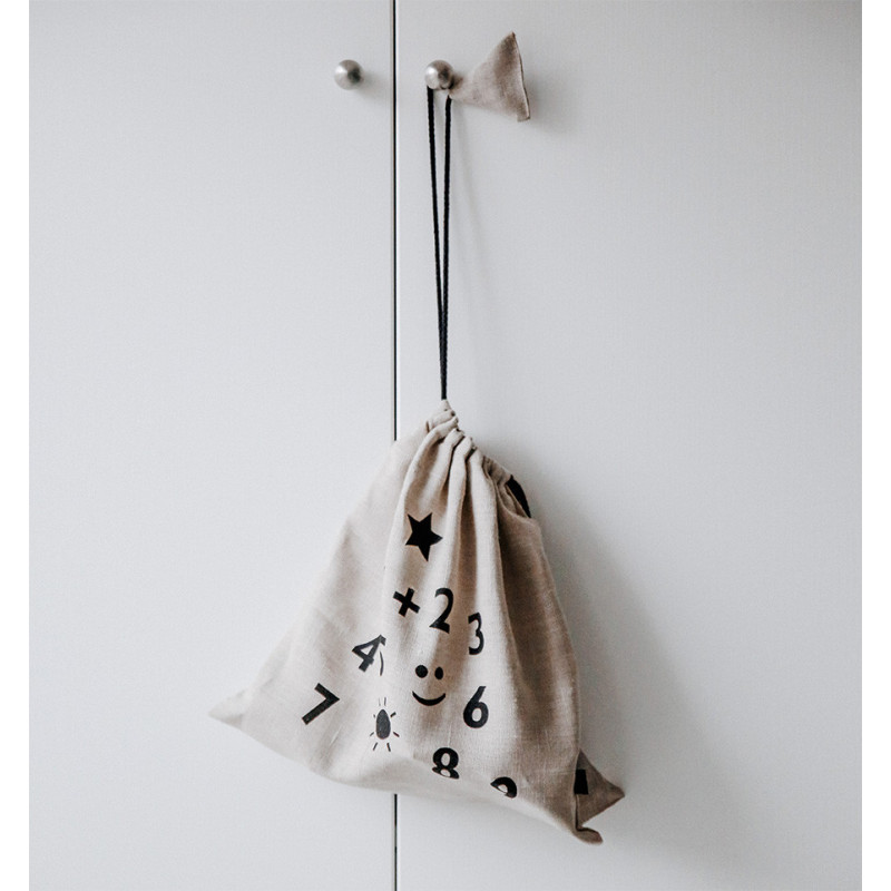 Wooden Maths Blocks in Black